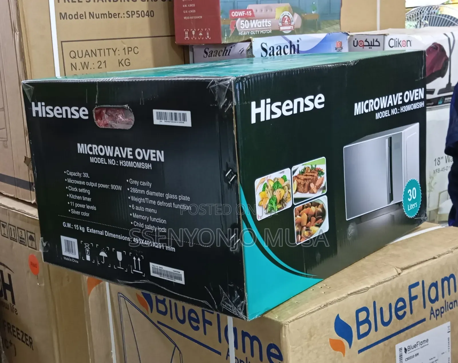 Hisense 30l Microwave Oven, 900w, 11 Power Levels, Grey Cavity, Silver ...