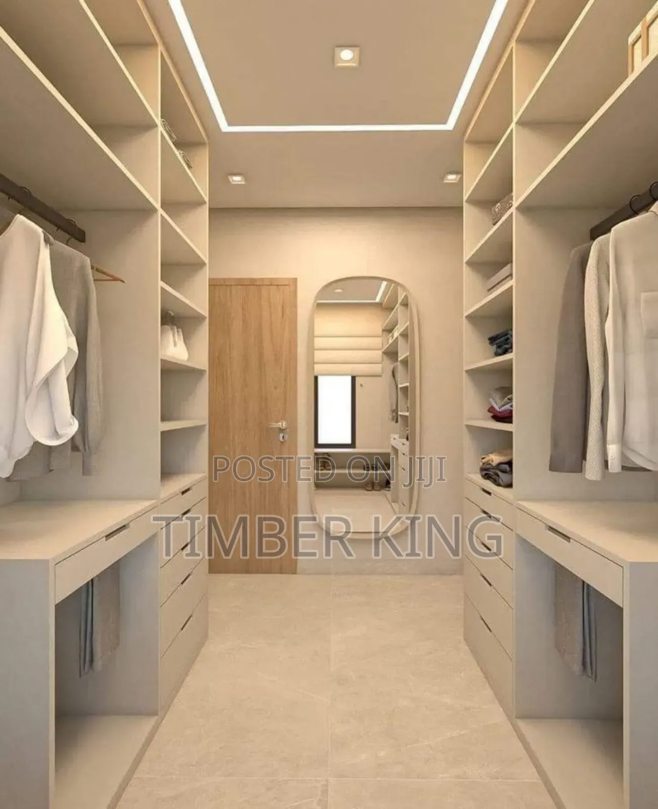 Modern, Well-Organized Walk-in Closet in Central Division - Furniture ...