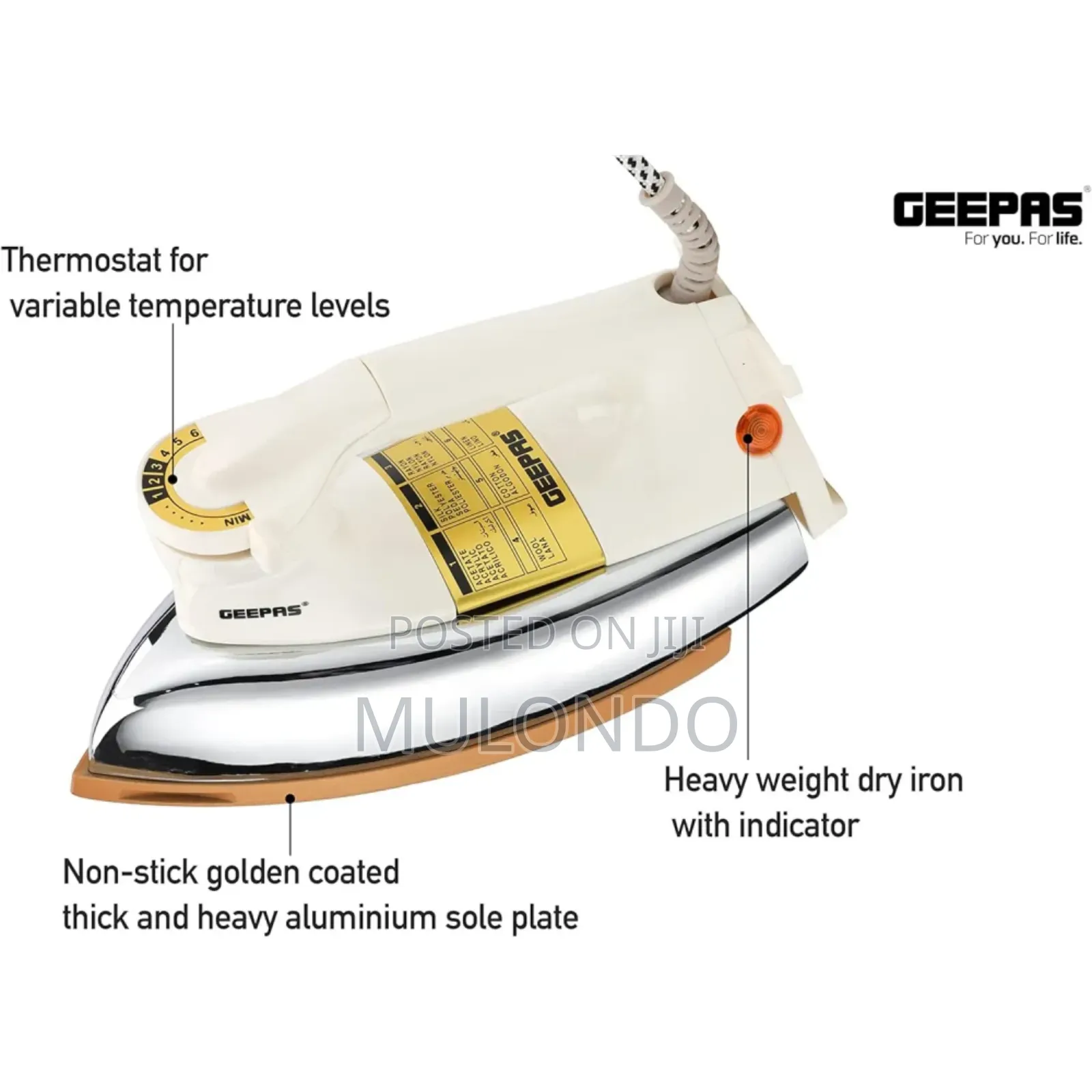 Geepas Heavy Duty Dry Iron in Central Division - Home Appliances, David ...