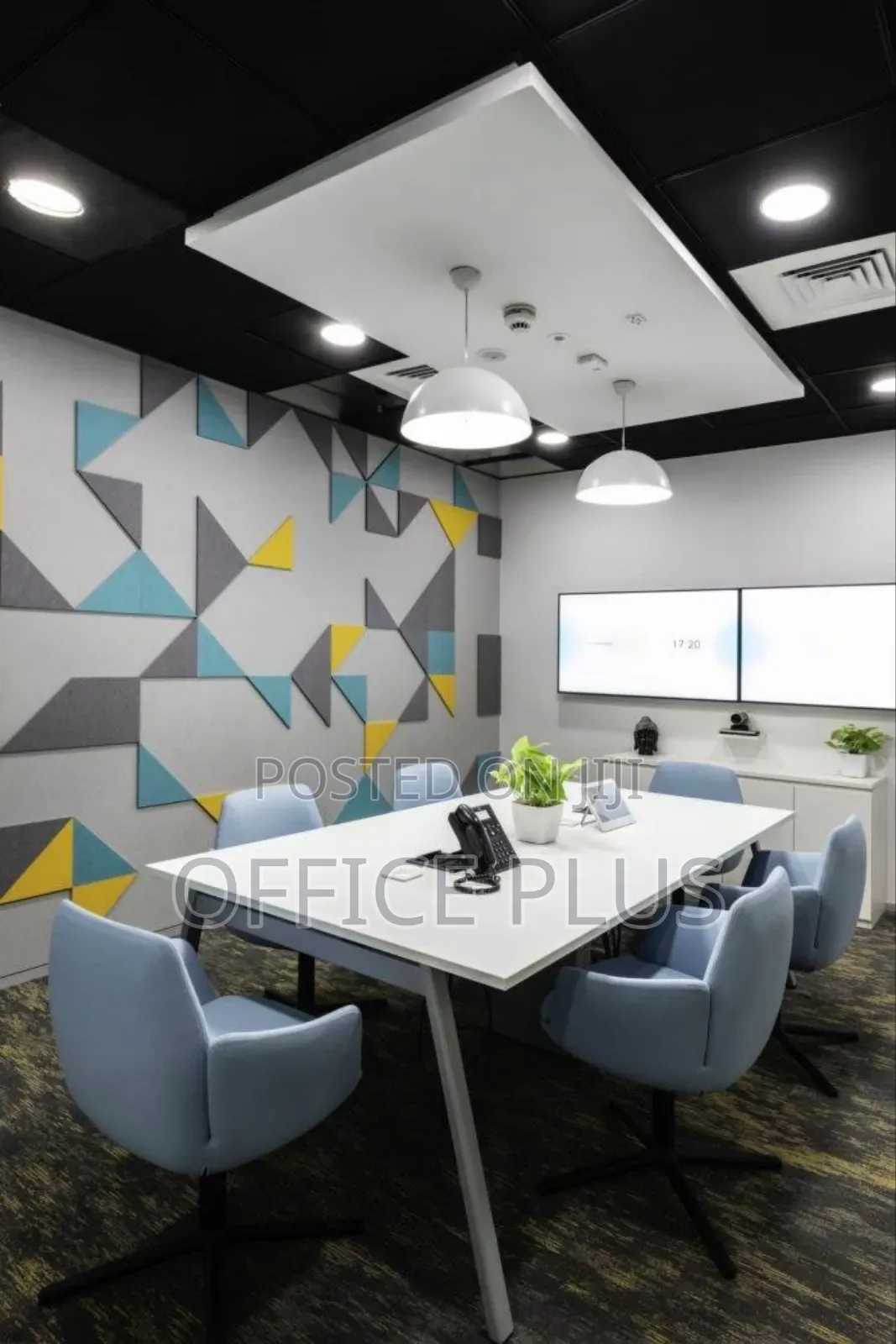 Depicts a Modern, Fully Furnished Office Meeting Room in Central ...