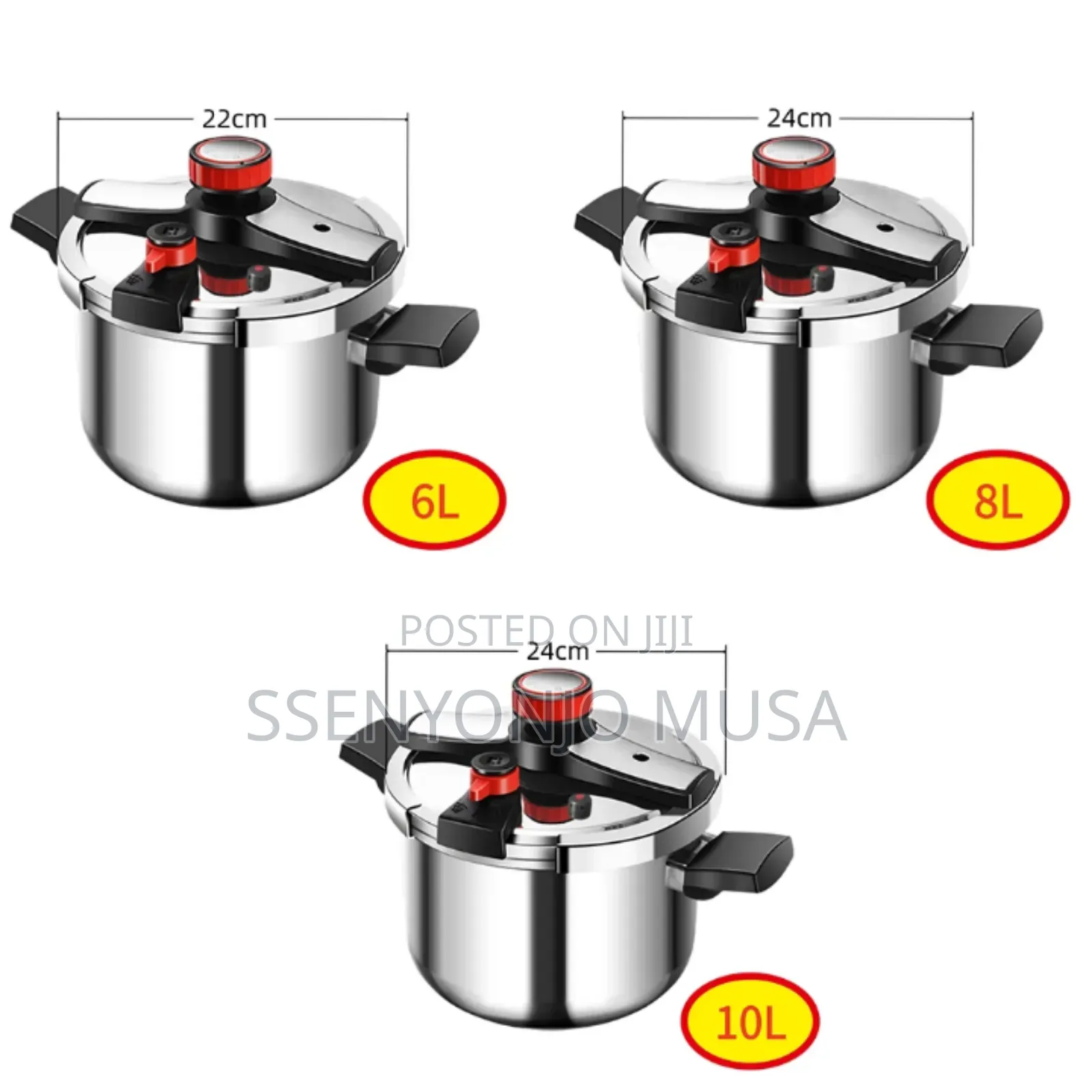 Stainless Steel Pressure Cooker 10l – Large Capacity Fast Cooking Pot ...