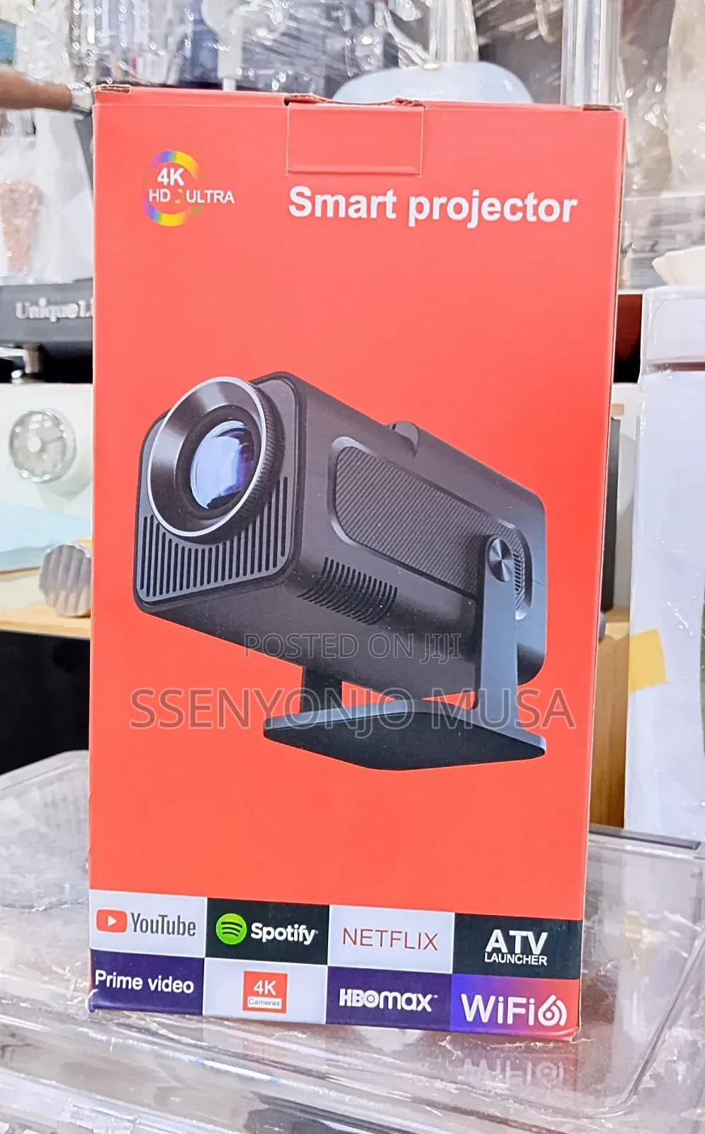 Mini Portable Smart Projector 1080p Fhd, 10000 Lumens, Wifi 6, Bt for ...