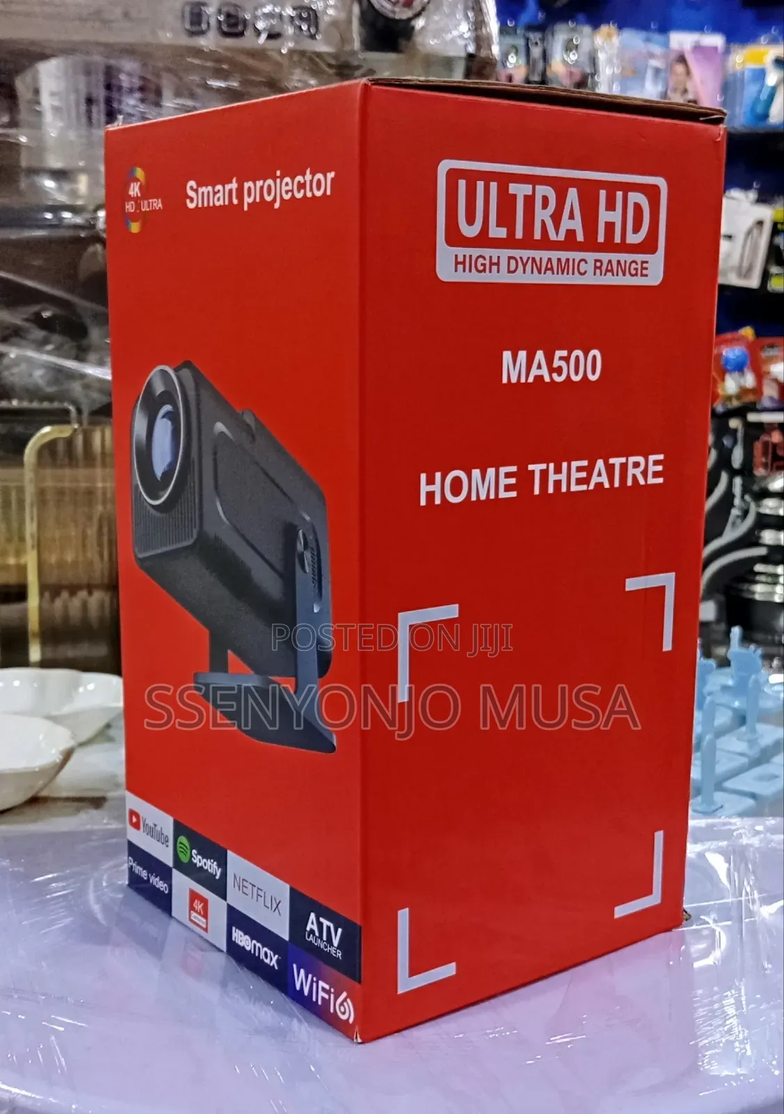 Mini Portable Smart Projector 1080p Fhd, 10000 Lumens, Wifi 6, Bt for ...