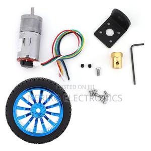 25ga370 Dc Deceleration Motor With Tire 12v 280rpm With Encoder in ...