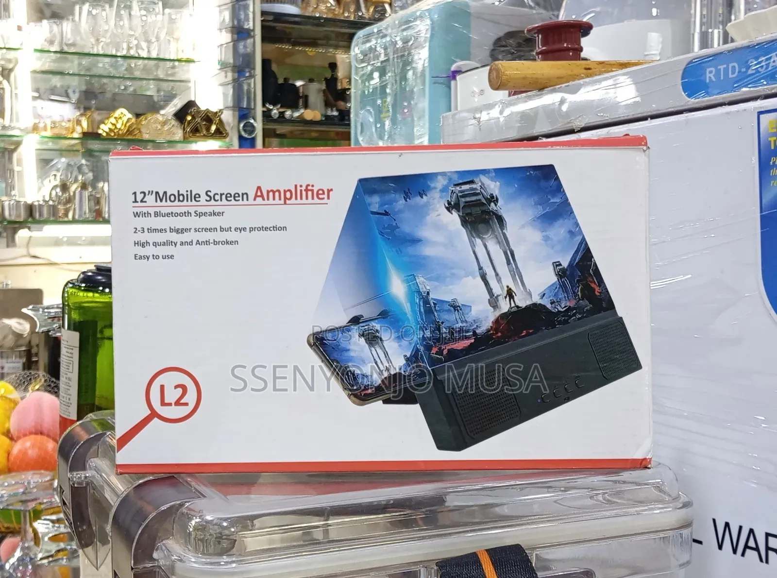 12" Mobile Screen Amplifier With Bluetooth Speaker –3d Hd Phone Screen ...