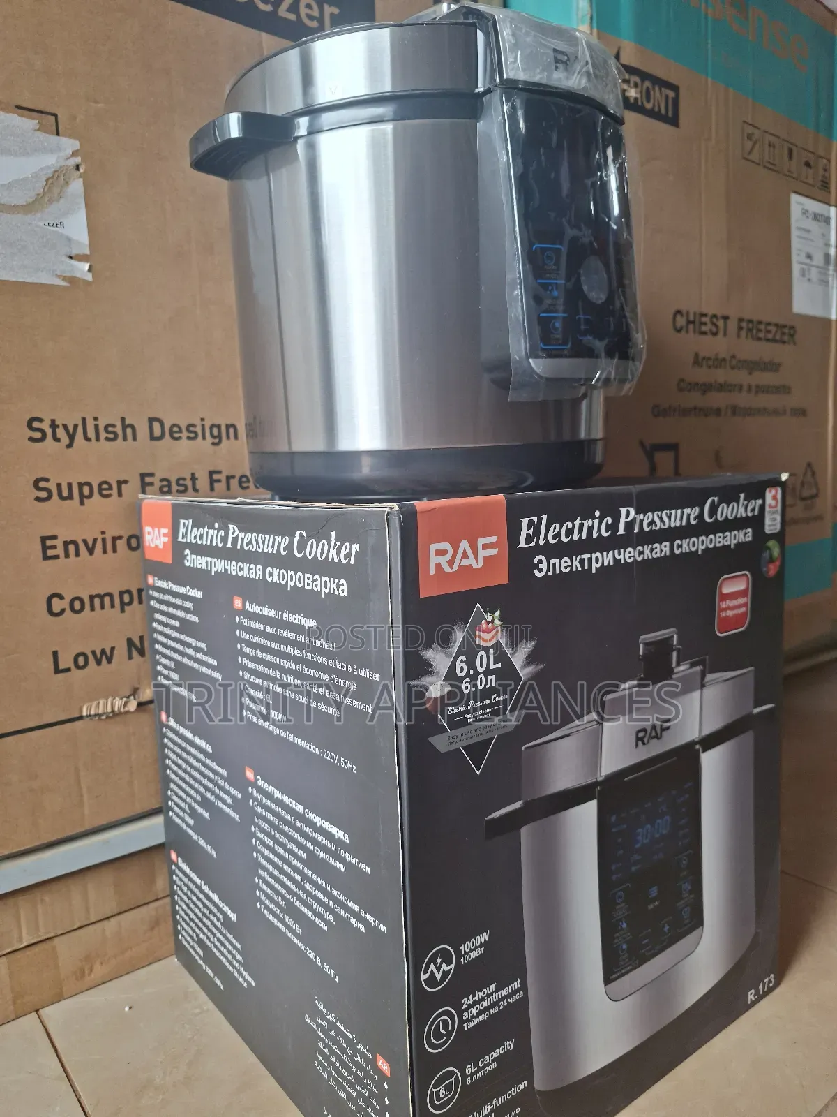 Raf 6 Litres Multifunctional Electric Pressure Cooker -Silver in ...