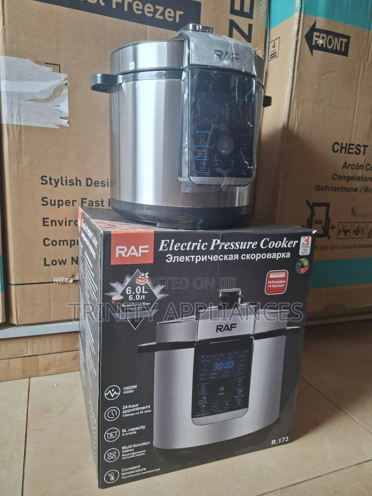 Raf 6 Litres Multifunctional Electric Pressure Cooker -Silver in ...