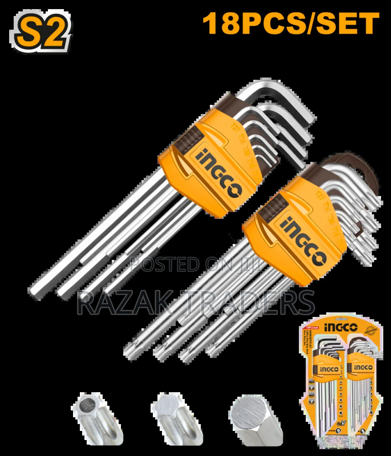 Ingco Allen Key and Torx Set 18pcs in Central Division - Hand Tools ...