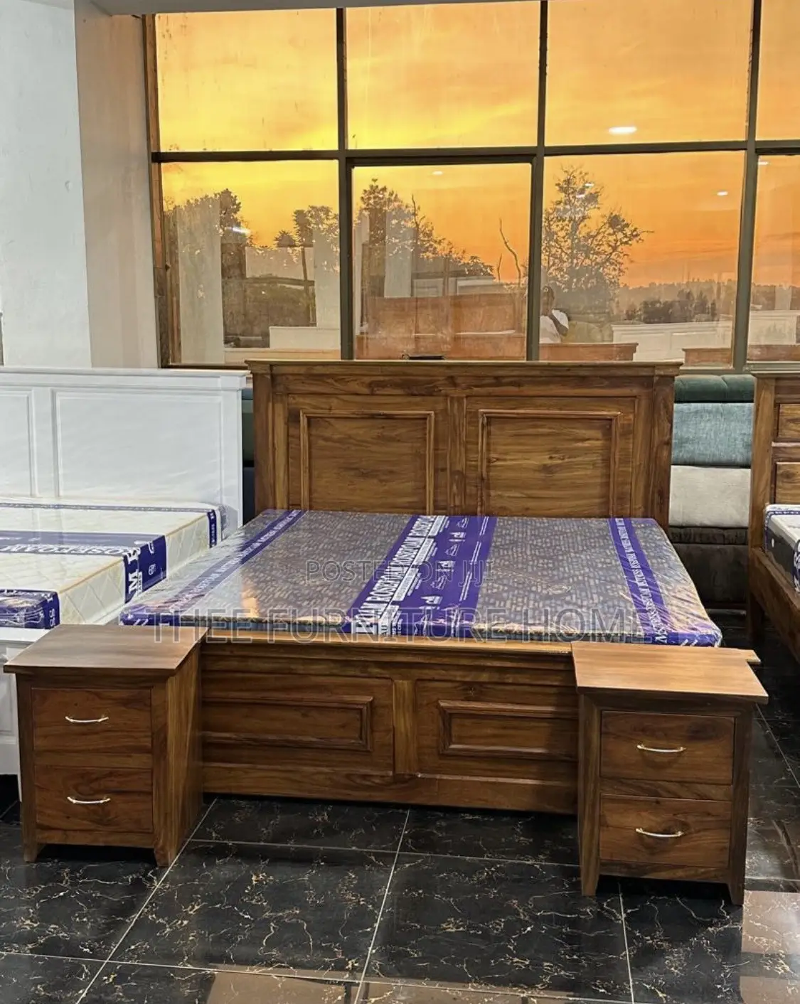 Block Bed Made in Mugavu Tree 5x6 Plus Two Bed Side Drawers in Makindye ...