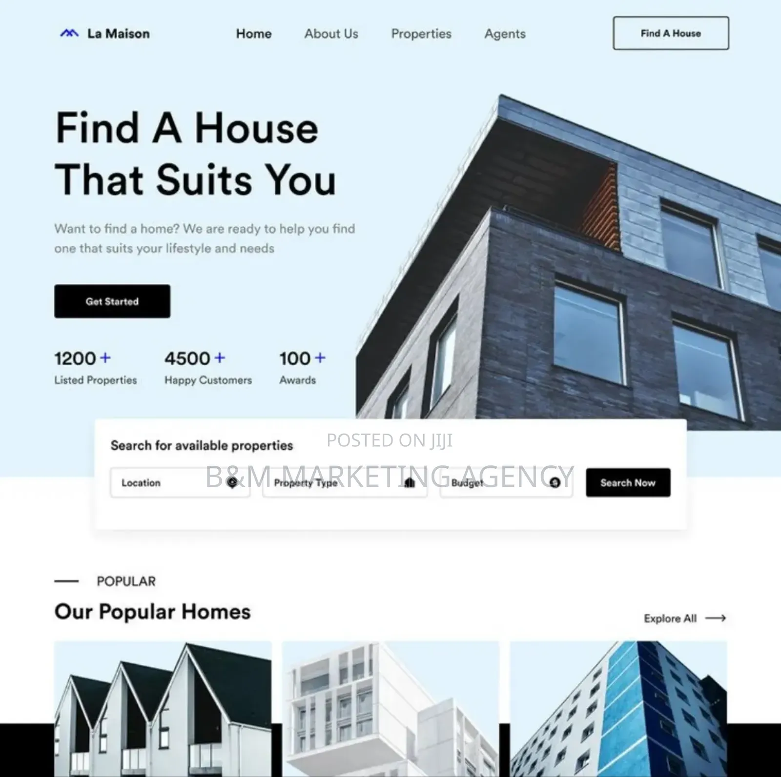 Website For Hotel Bookings And Real Estate Business in Central Division ...