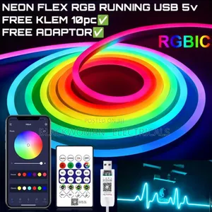 Neon Running Striplight Controlled on Remote N Phone, Has 5meters. in ...