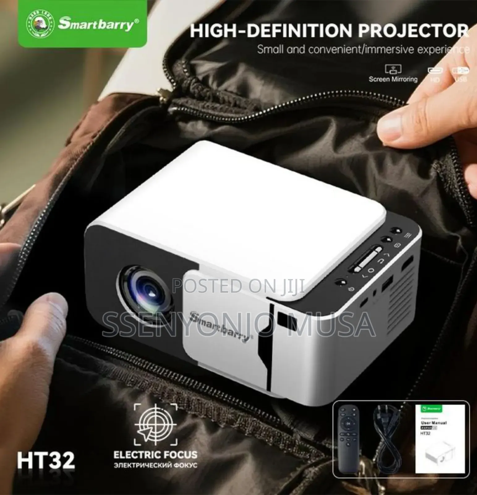 Smartberry Ht32 Portable Hd Projector | Electric Focus, 180" Display in ...