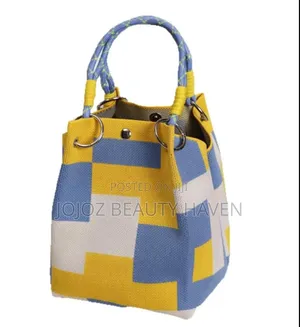 Knit Bucket Bag With a Fashion Stripes Print. in Central Division ...