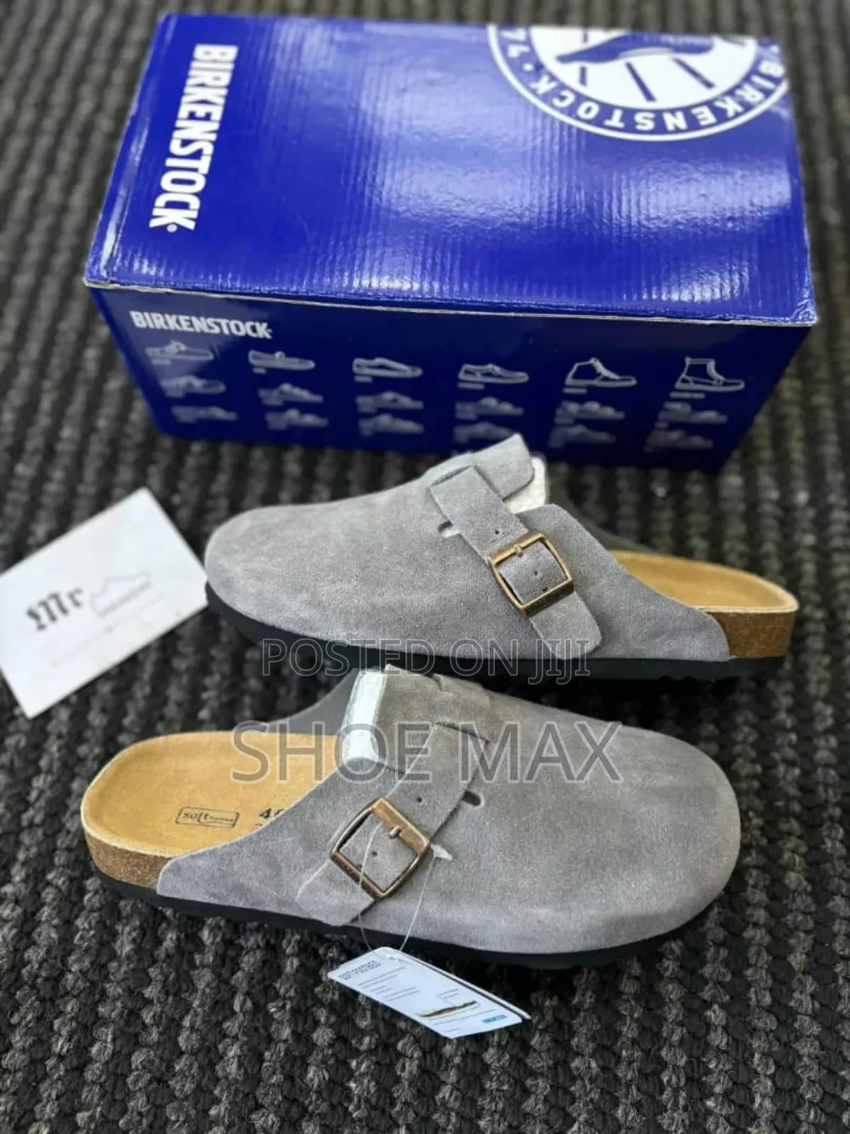Birkenstock Boston Clog in Grey Suede in Central Division - Shoes, Shoe ...