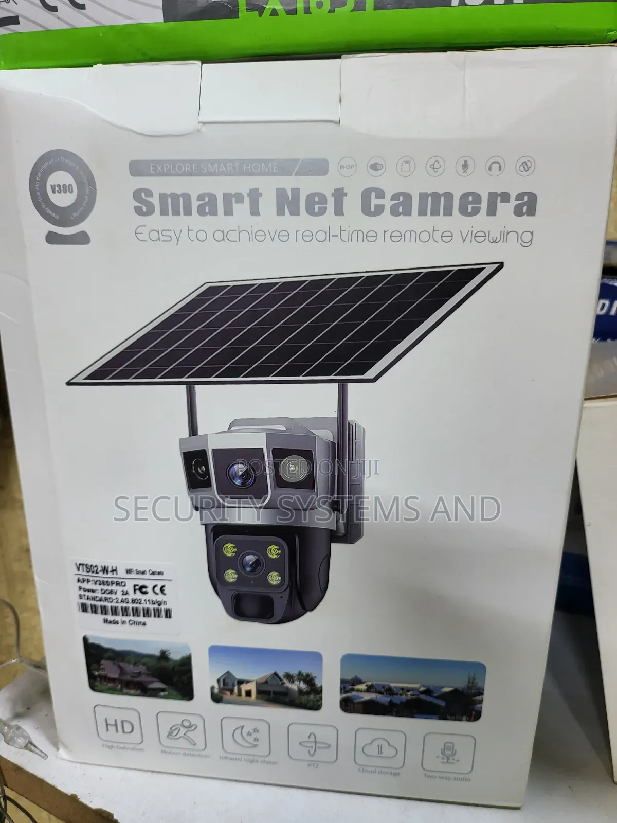 Wifi Solar Camera With Dual Lens, Night Vision -V380 Pro App in Central ...