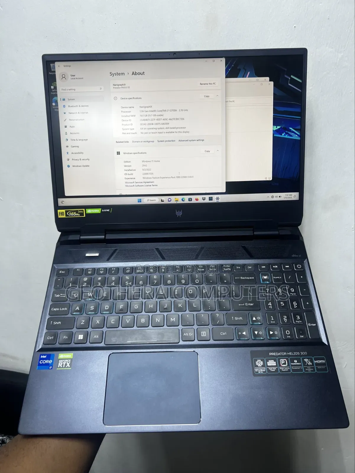 New Laptop Acer Predator Helios 300 16GB Intel Core I7 SSD 512GB in ...