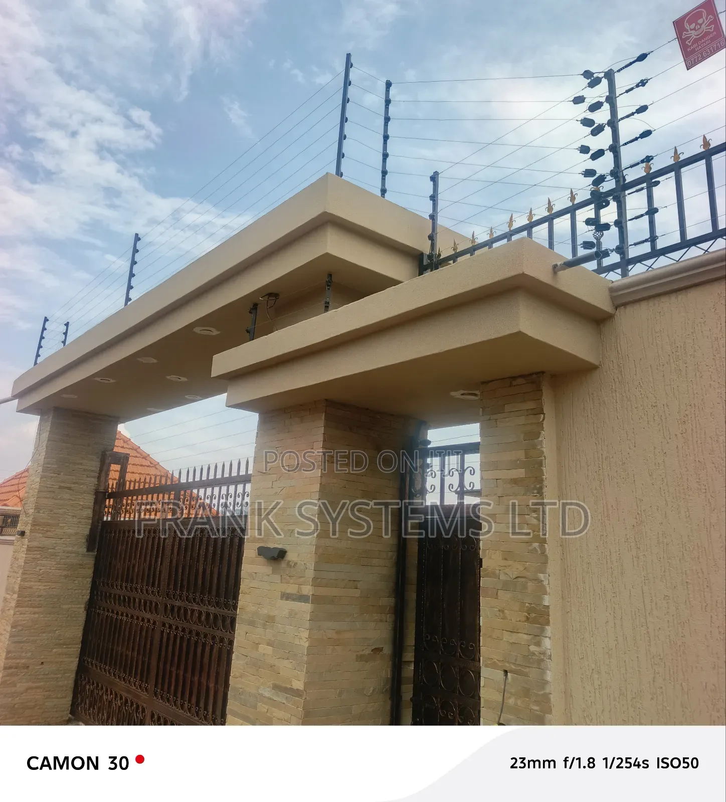 Electric Fence on a Residential House in Central Division - Building ...