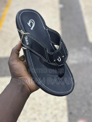 Original Men’S Black Olukai Flip Flop Leather Sandals in Central ...