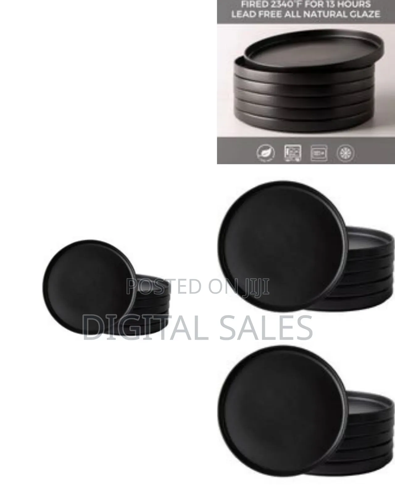Set of 6 Modern Ceramic Dinner Plates in Central Division - Kitchenware ...
