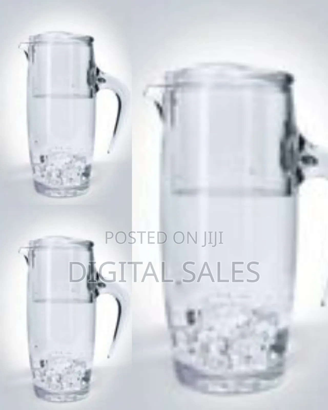 Classic Clear Water Pitcher With Handle and Lid (1.5l) - in Rubaga ...