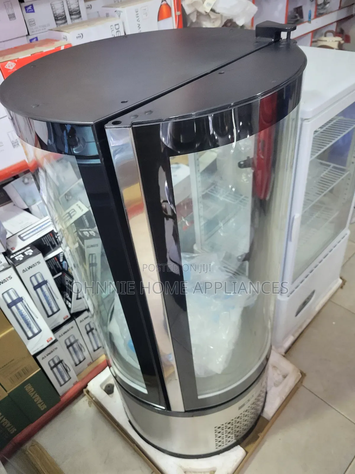 360° Rotating Glass Cake Display Refrigerator – Commercial Bakery in ...
