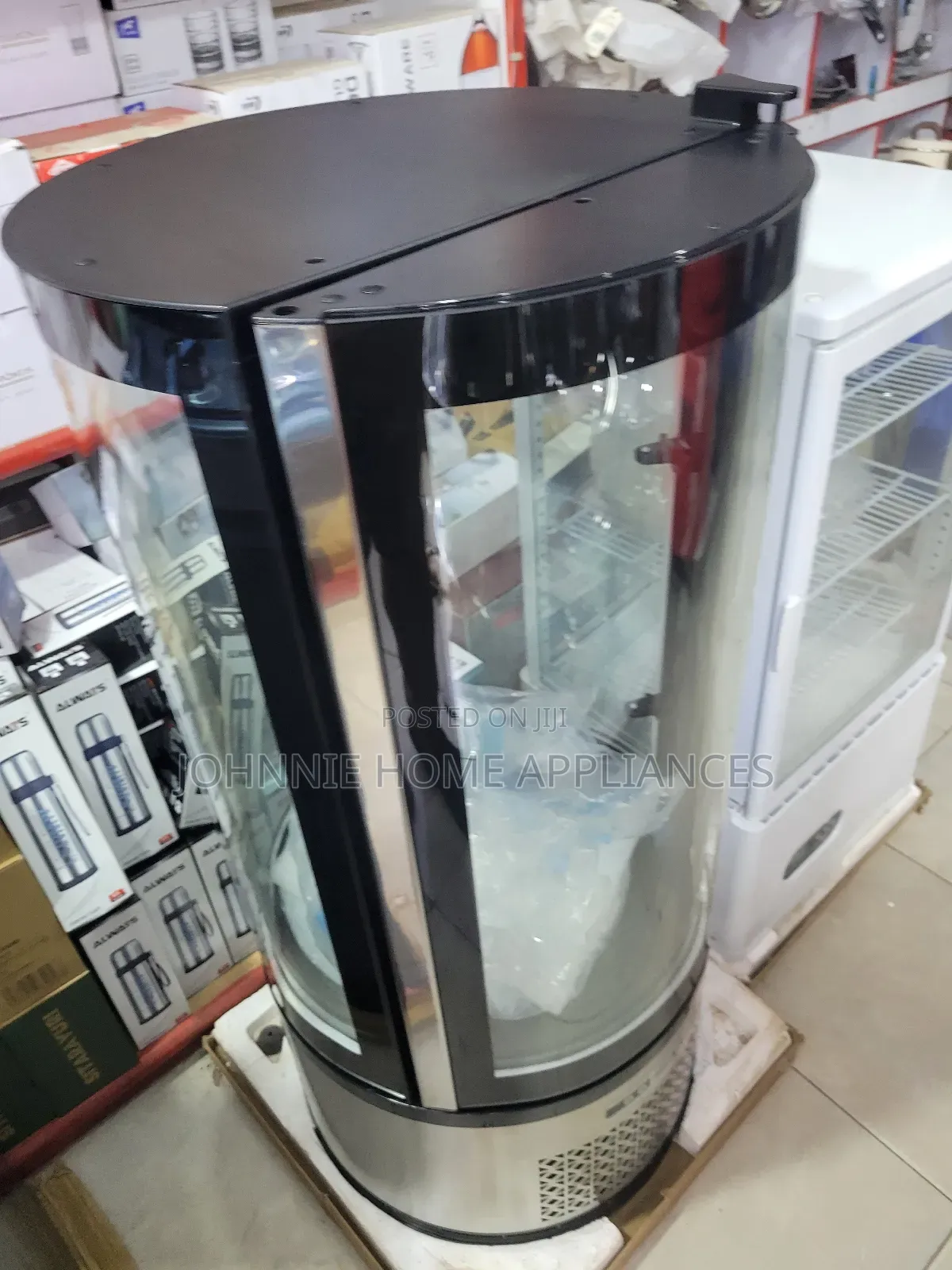 360° Rotating Glass Cake Display Refrigerator – Commercial Bakery in ...