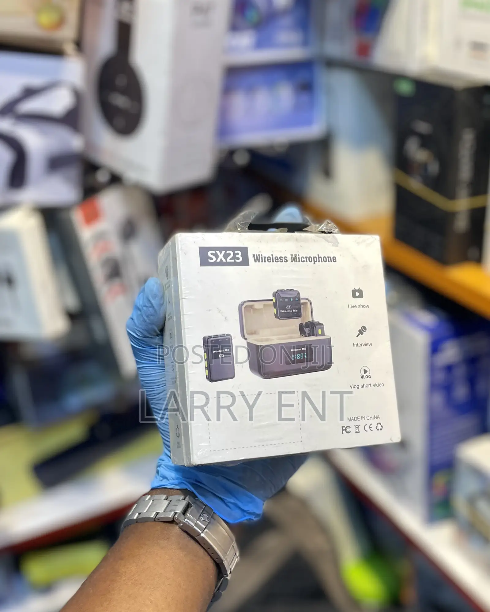 Sx23 Wireless Microphone – Dual Lavalier Mic for iPhone Android in ...