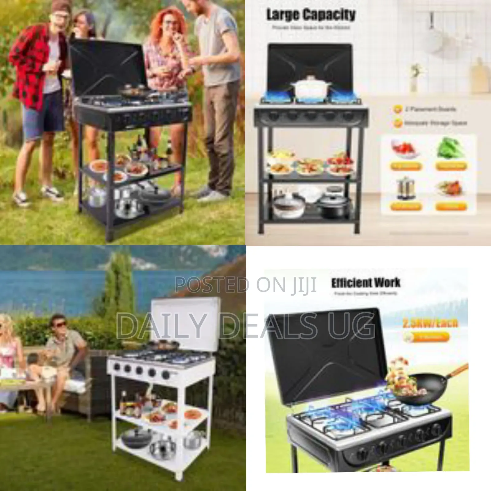 Boma Portable 4-Burner Outdoor Gas Cooktop and Prep Station in Central ...