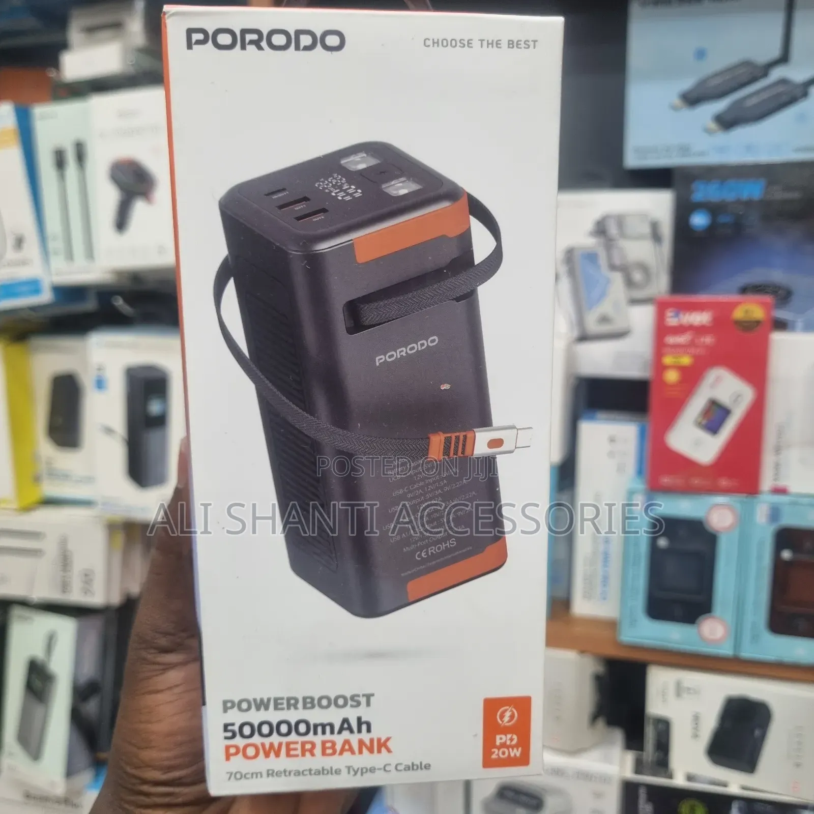 Porodo Power Boost 50000mah Retractable 20w in Central Division ...