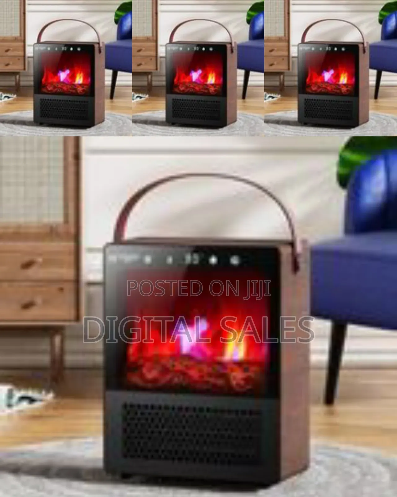 Portable Electric Fireplace Space Heater With Realistic Flame Effect in ...