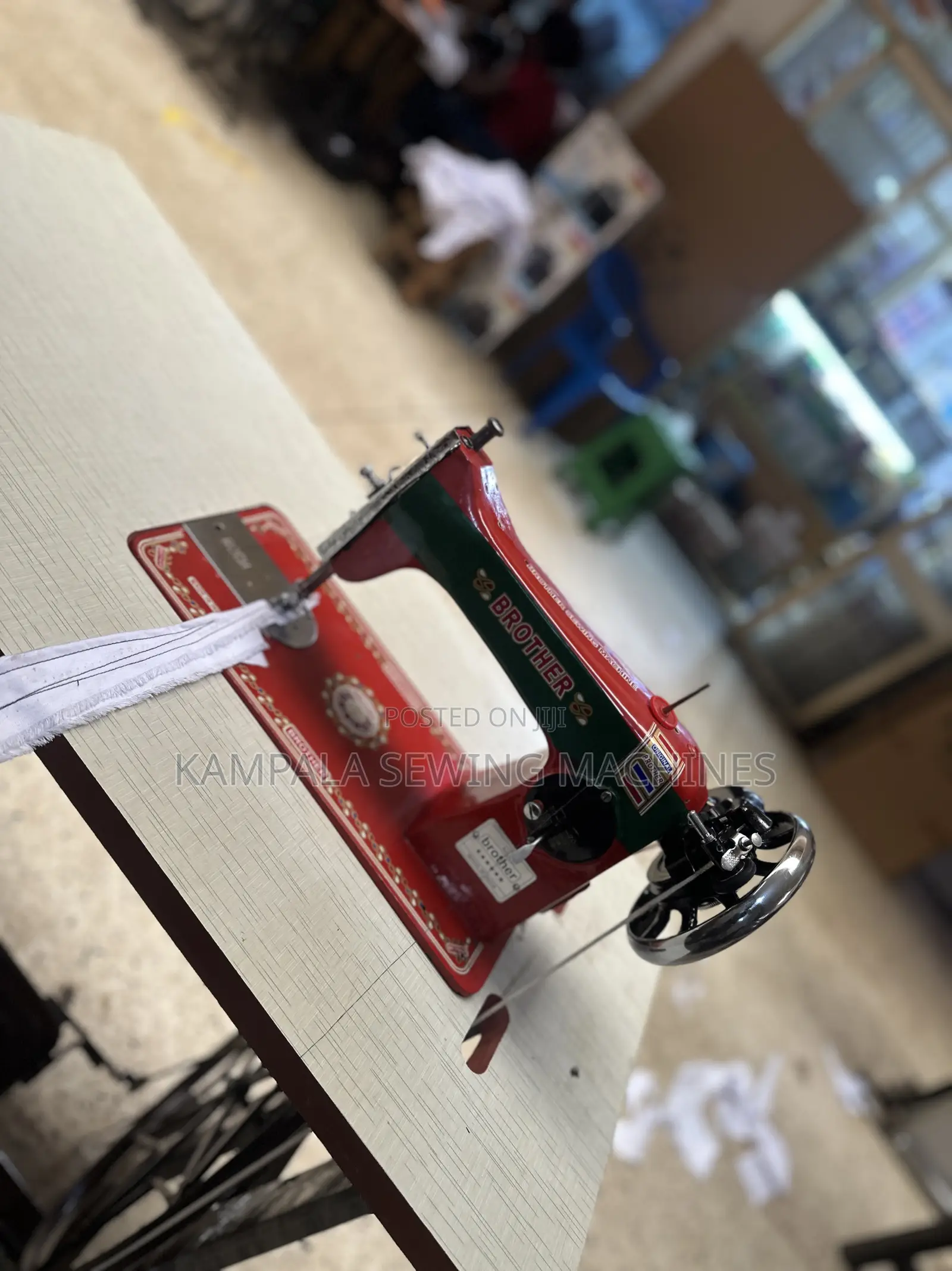 Brother Red Heavy Duty Sewing Machines With Original Stand Plus Motor ...