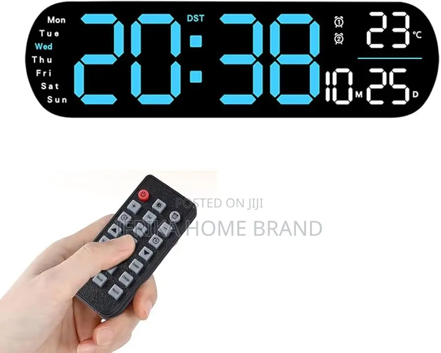 Large Digital Wall Clock With Remote Control, Digital Clocknight Light ...