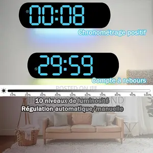 Large Digital Wall Clock With Remote Control, Digital Clocknight Light ...
