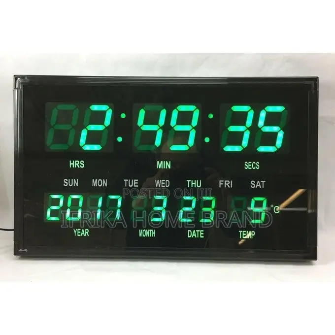 Large Led Digital Calendar Wall Clock With Calendar in Central Division ...