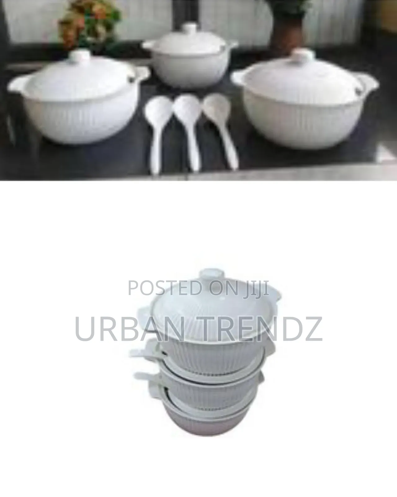 3 Piece Set of Ceramic Serving Dishes With Spoons in Central Division ...
