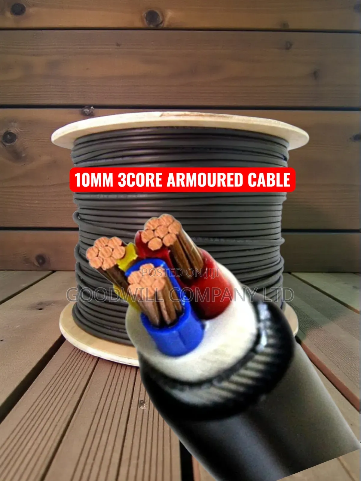 10mm 3core Pure Copper Underground Armoured Cable in Central Division - Electrical Equipment ...