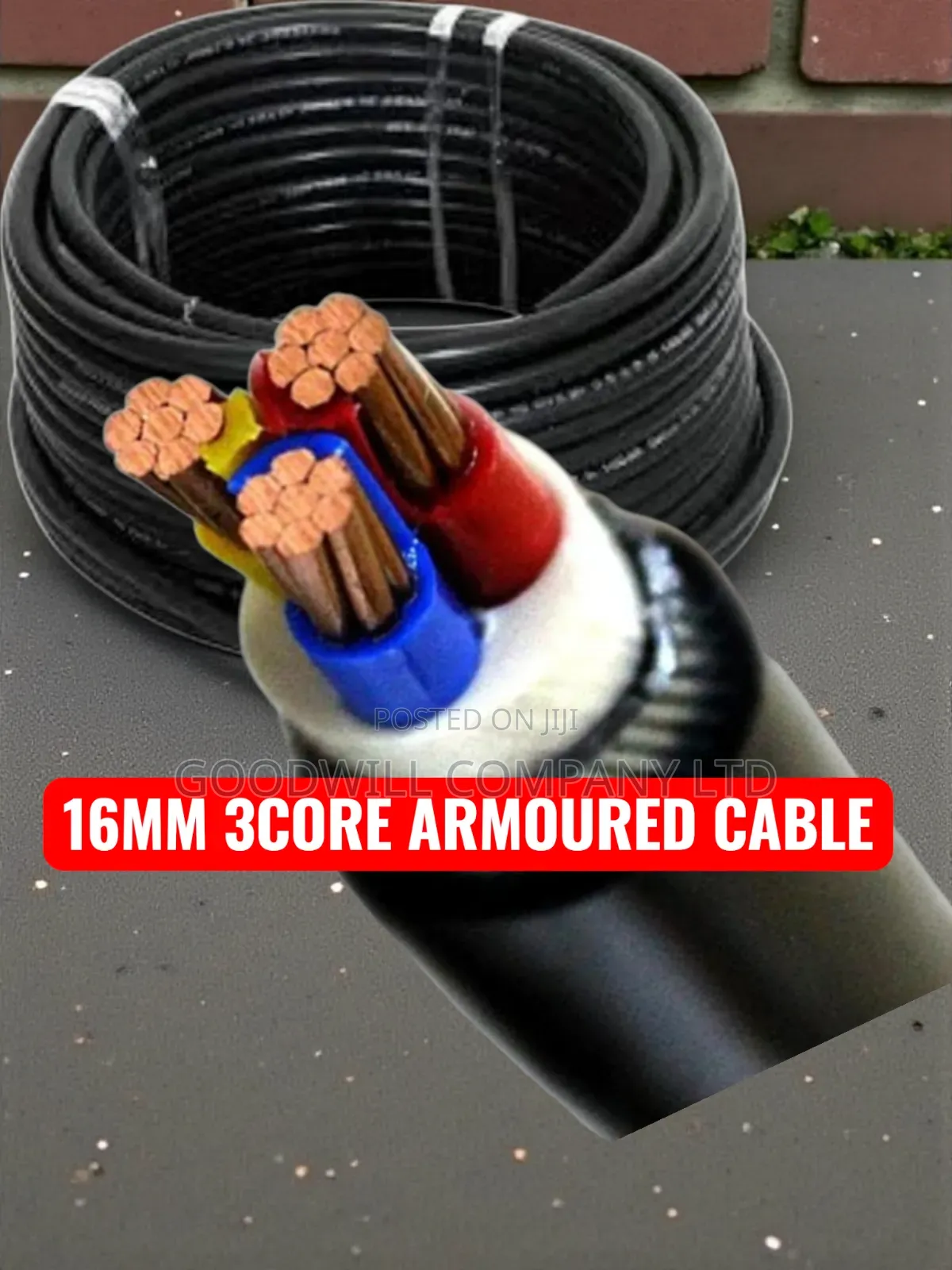 16mm 3core Pure Copper Underground Armoured Cable in Central Division ...