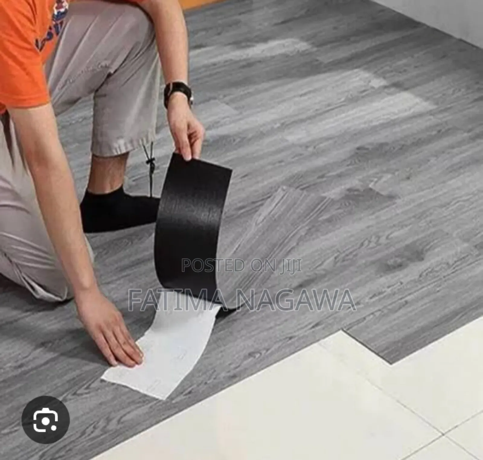 One Piece Waterproof Self Adhesive PVC Vinyl Floor Tiles 91cm by 5cm in ...