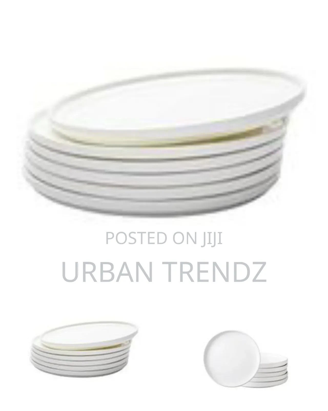 Set of 6 Modern Ceramic Dinner Plates/Serving Platters in Central ...