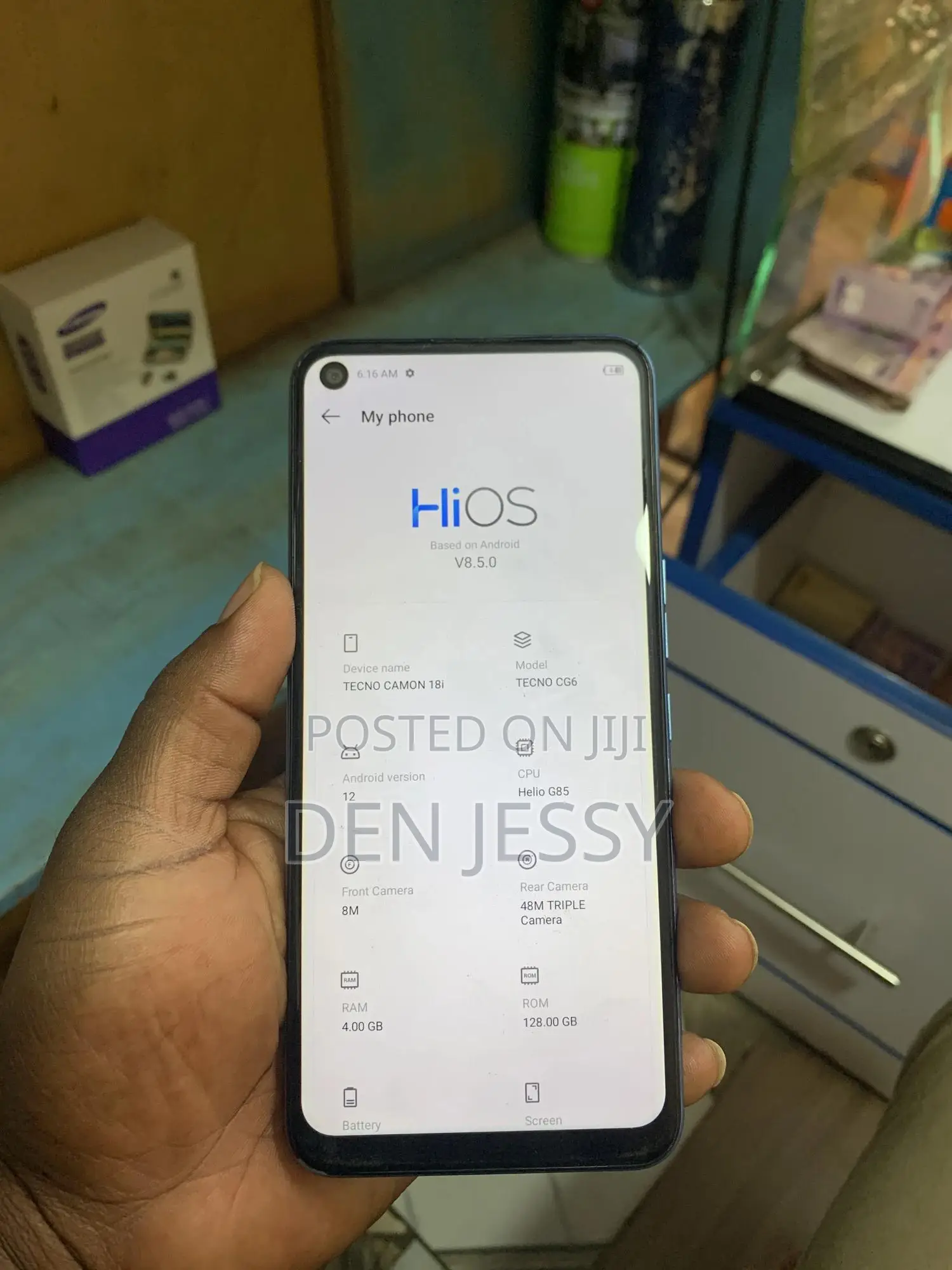 Tecno Camon 18i 128 GB Blue in Nakawa - Mobile Phones, Den Jessy | Jiji.ug