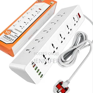 10 Ways Power Socket ,5 Usb-a ,1 Usb C,2m Cable Length for sale ...