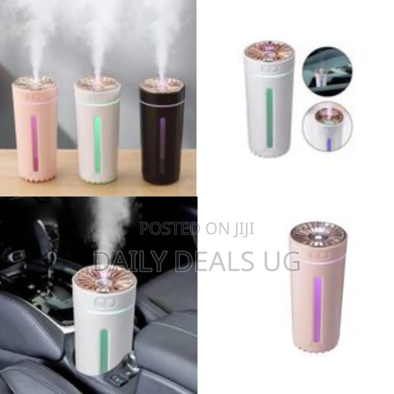 Mini Car Air Humidifier With Led Light - Multicolor in Central Division ...