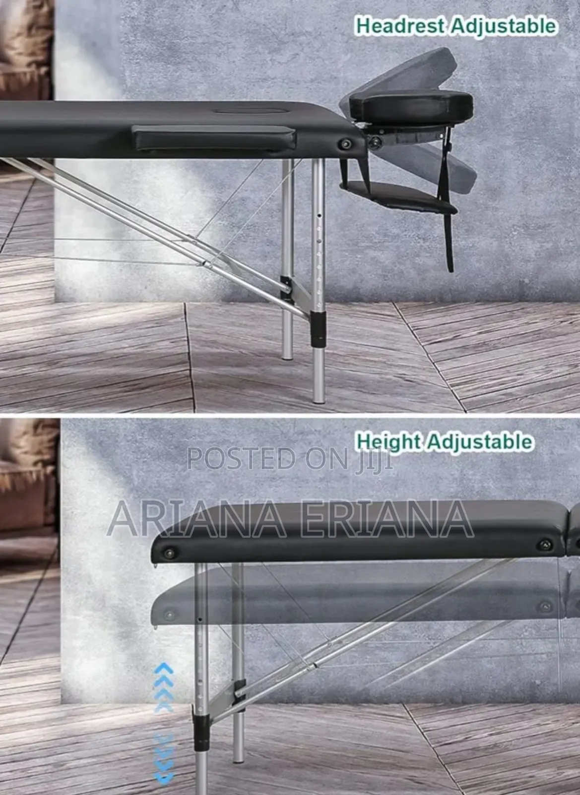 Professional Folding Massage Bed With Adjustable Height for Spa Salon ...