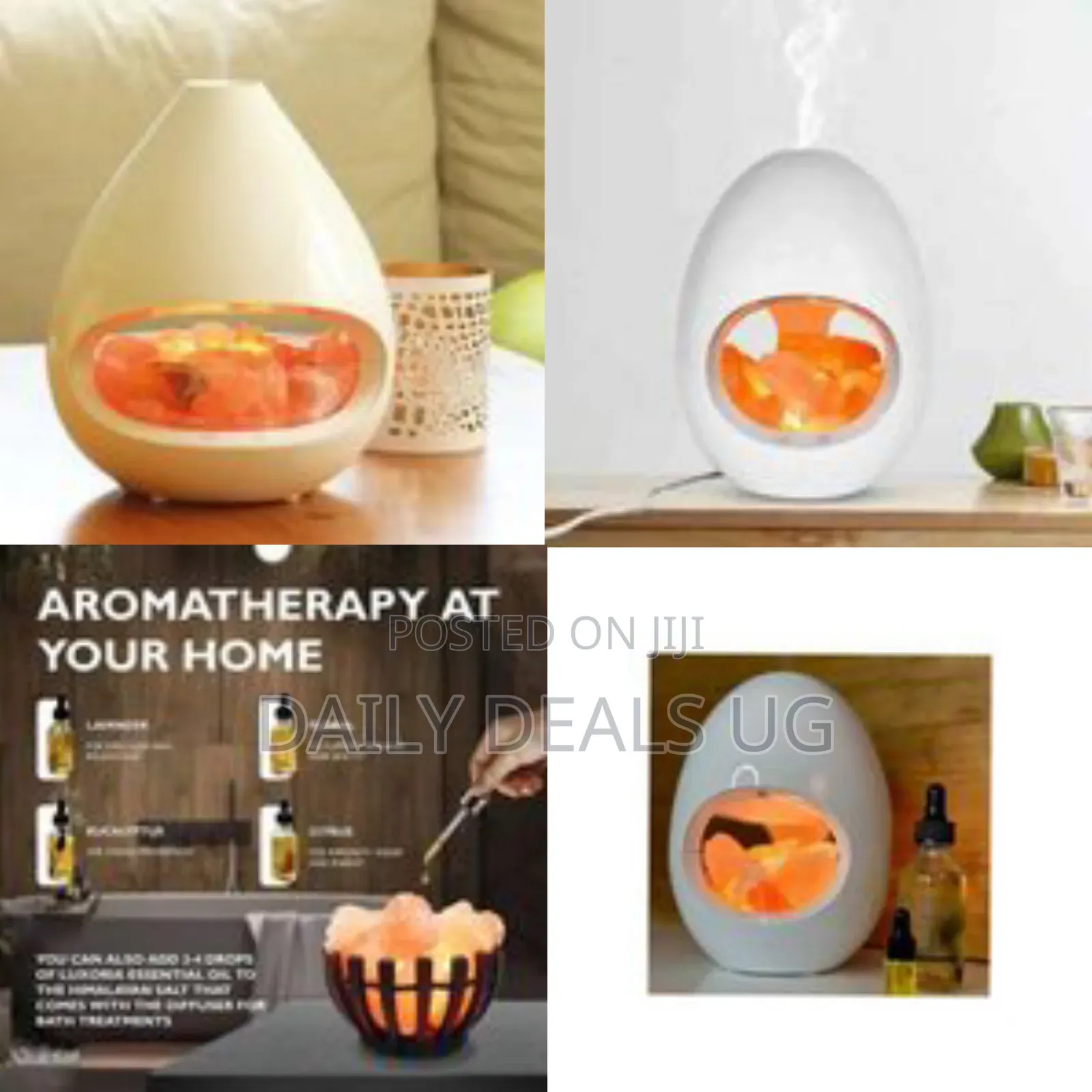 2-in-1 Himalayan Salt Lamp and Ultrasonic Aroma Diffuser - Multicolor ...