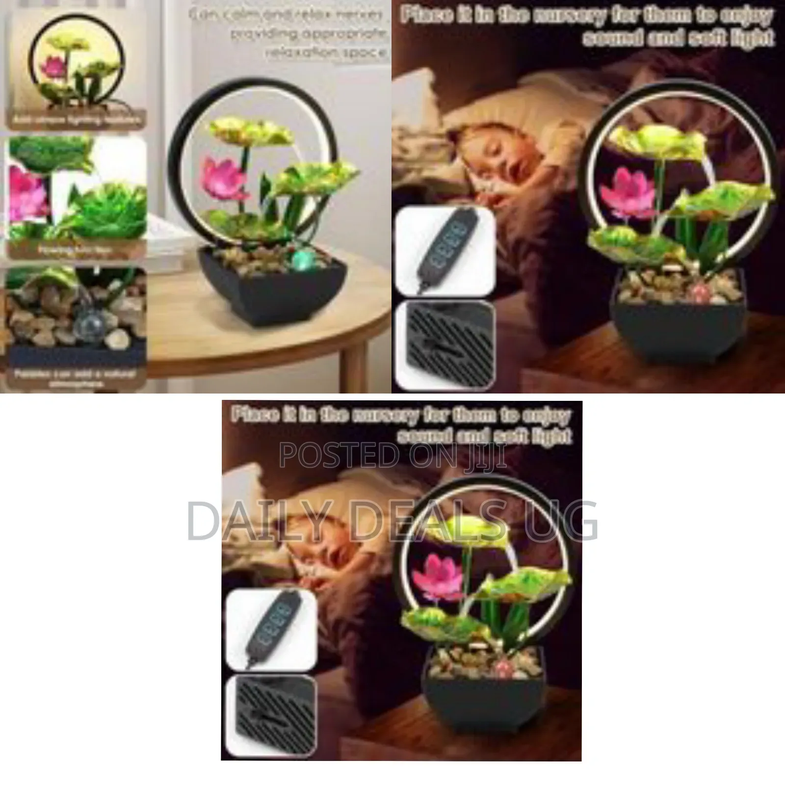 Tabletop Lotus Water Fountain With Led Light - Multicolor in Central ...