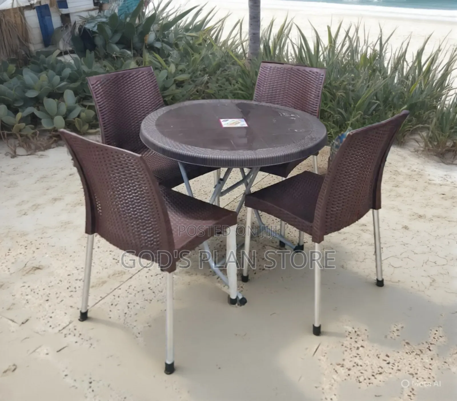 Chelsea Plastic Table and Chairs Plastic Table and Chairs Set in ...