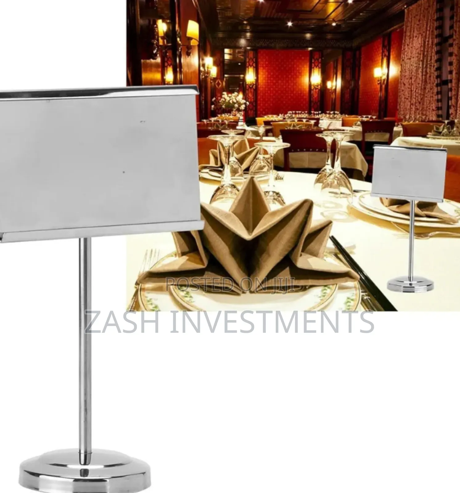 Stainless Steel Table Number Holder in Central Division - Restaurant ...