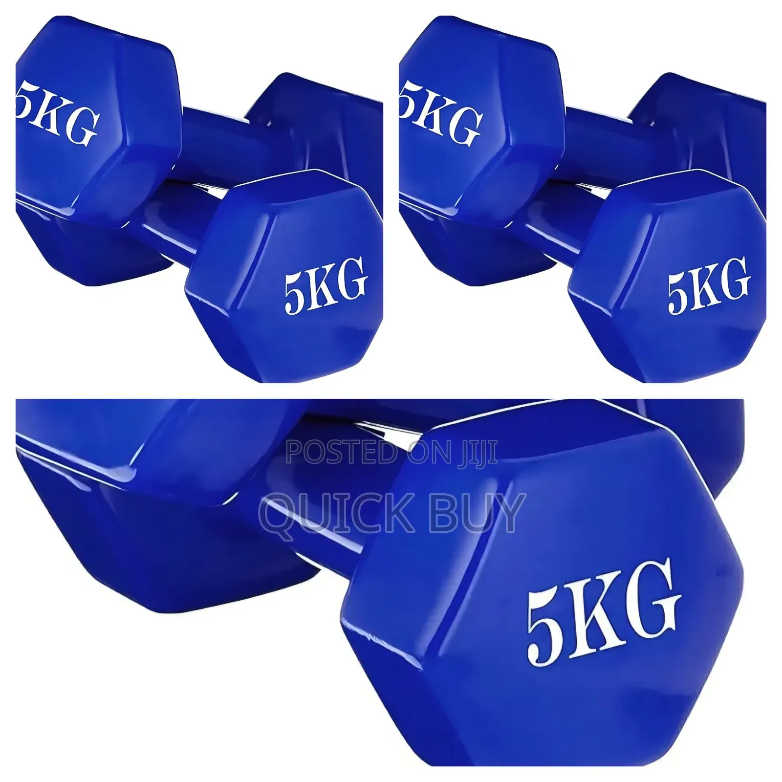 5kg 2 Pieces Double Dumbbells Vinyl Blue in Central Division - Sports ...