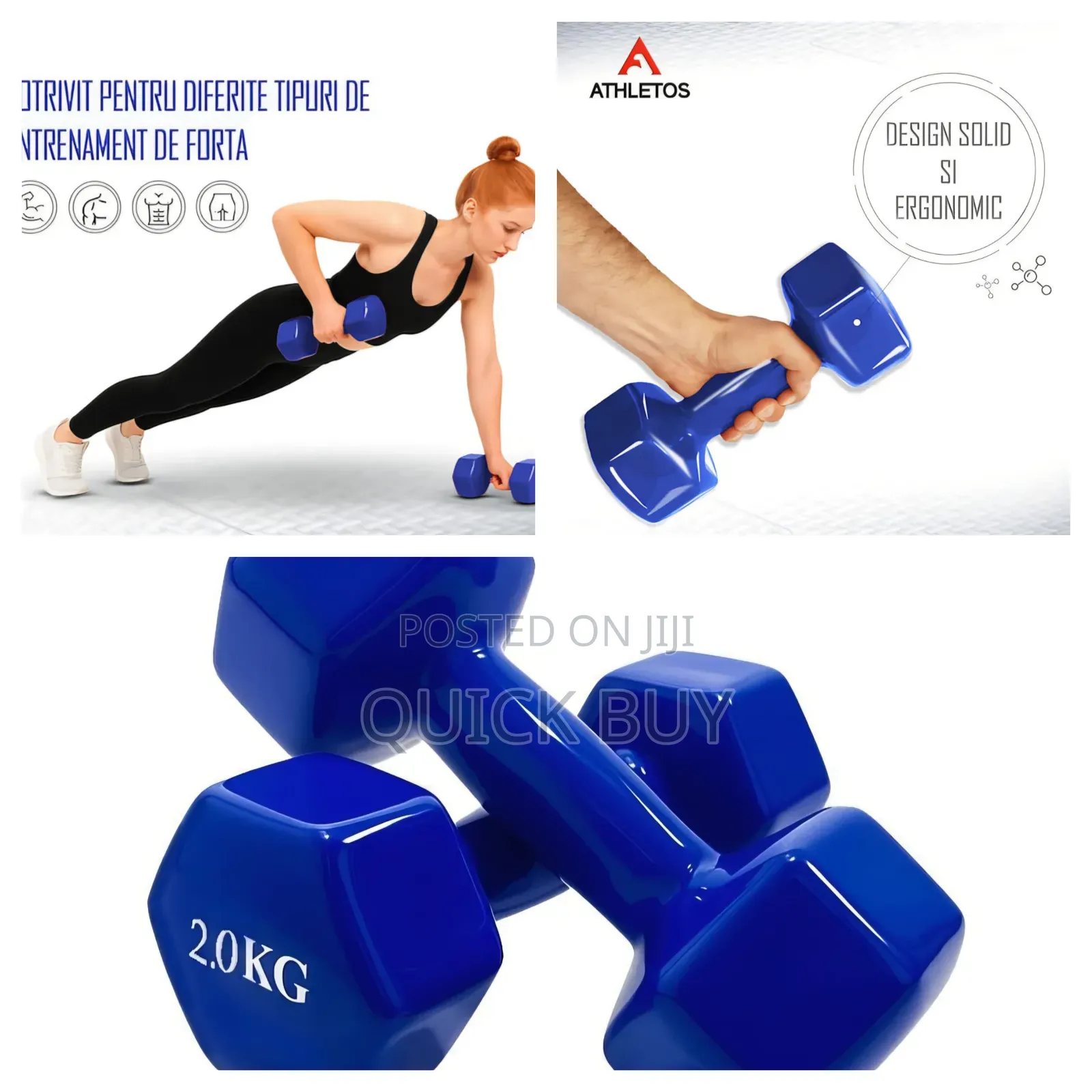 Pair of 2.0 Kg Vinyl-Coated Dumbbells. in Central Division - Sports ...