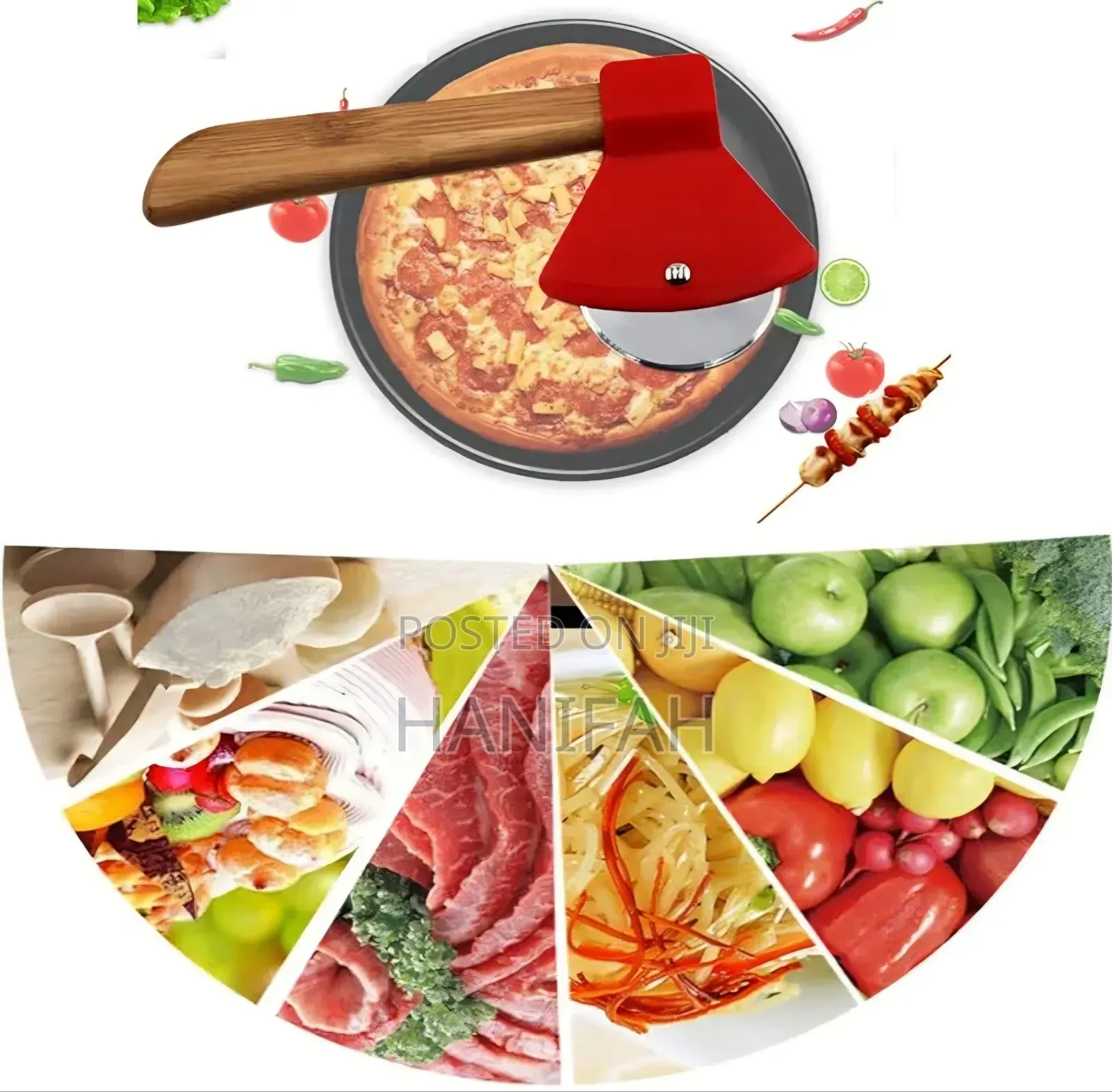 Axe-Shaped Pizza Cutter With a Bamboo Handle in Central Division ...
